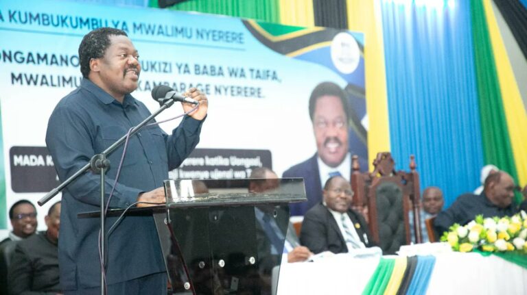 DR EMMANUEL JOHN NCHIMBI AT THE MWALIMU NYERERE MEMORIAL CONFERENCE ...